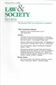LSR History | Law & Society Association